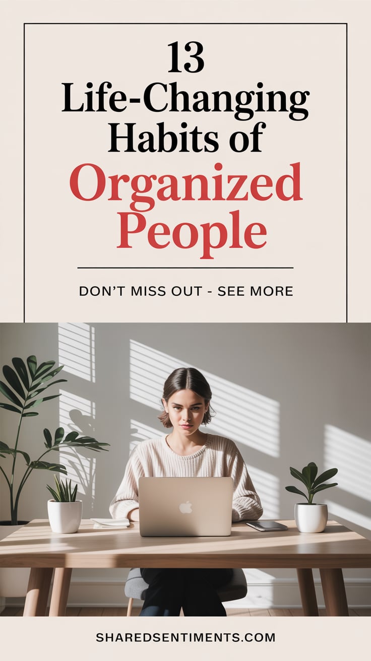 13 Habits Of Organized People That Will Make Your Life Easy